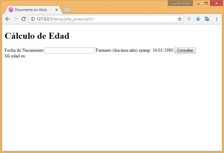 Calcular la edad de una persona usando jQuery y PHP - Programar es Fácil