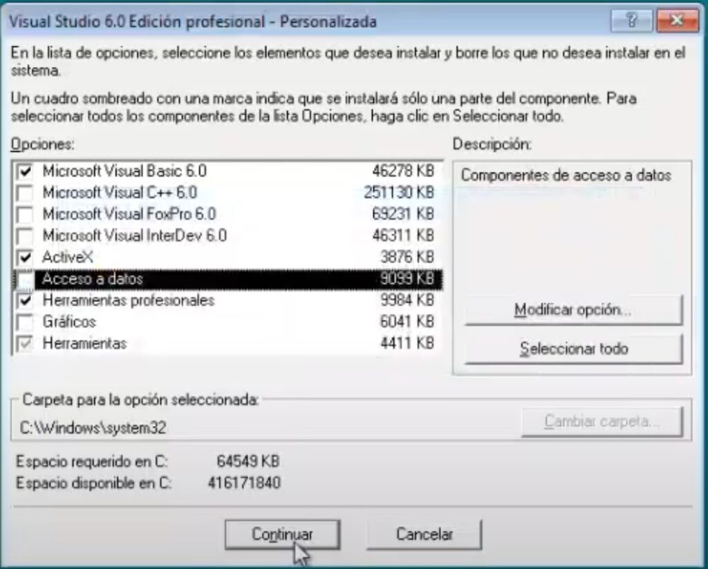 Instalar Visual Basic 6 en Windows 10 64 bits