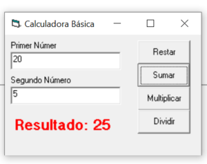 Calculadora Básica en Visual Basic 6, Aprende a usar variables